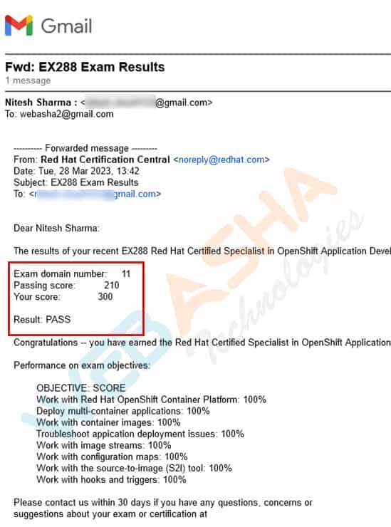 EX288 Red Hat Certified Specialist in OpenShift Application Development